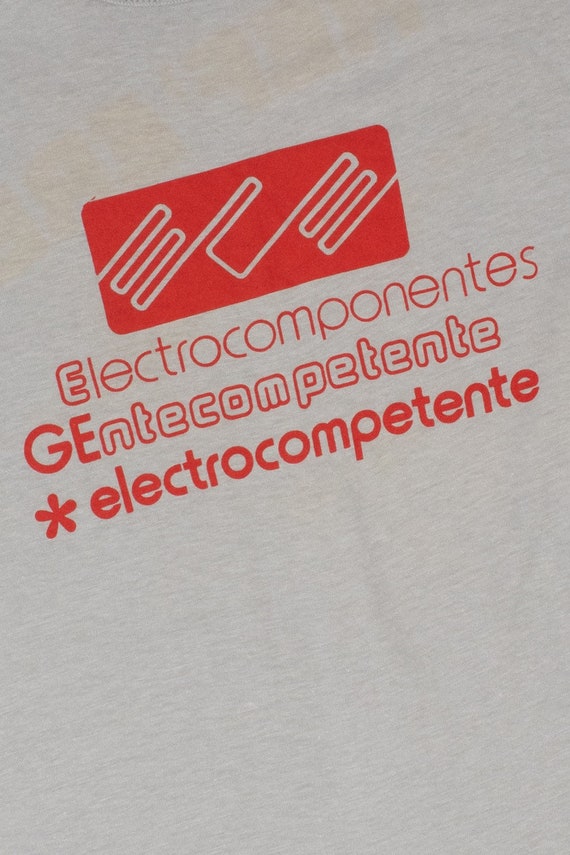 Vintage "Electrocomponentes" Logo Single Stitch T-Shi… - Gem