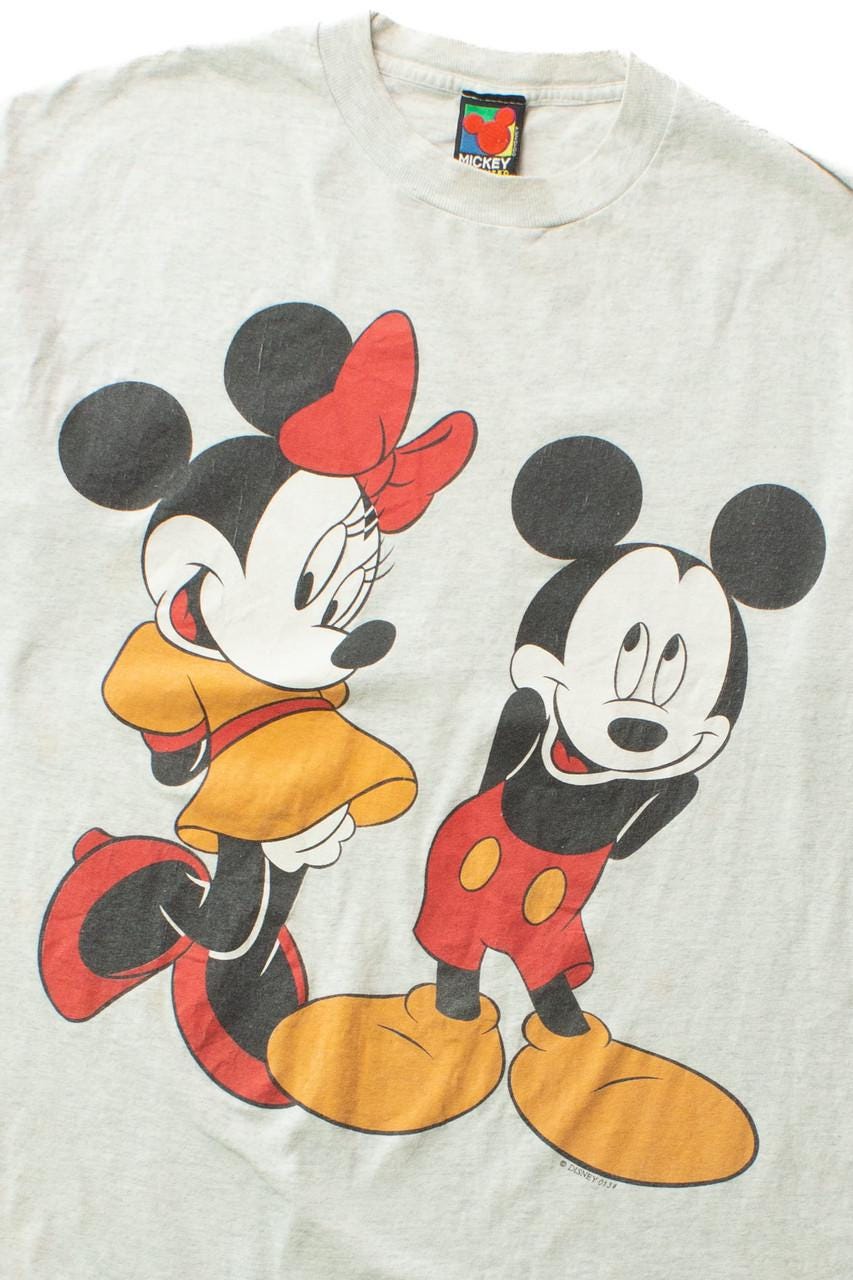 Vintage Bashful Mickey & Minnie Single Stitch T-shirt 1990s - Etsy