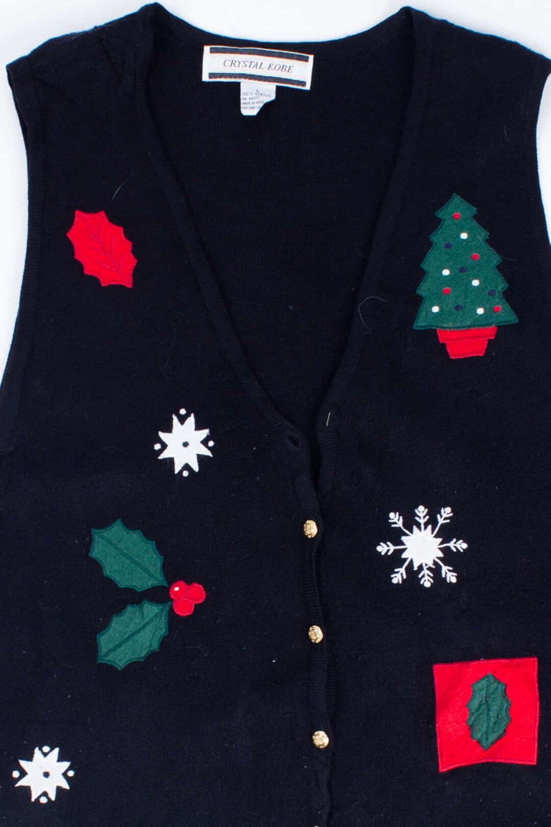 Black Ugly Christmas Vest 54882 - Etsy