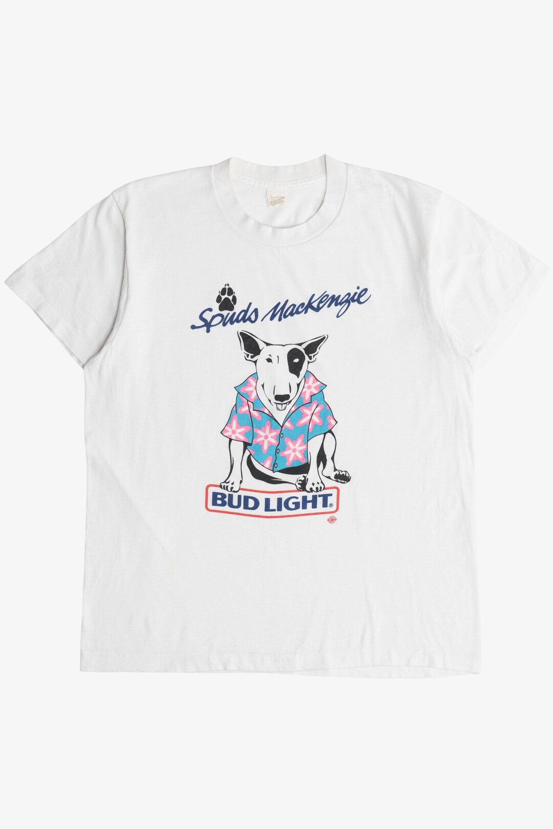 Vintage "spuds Mackenzie" Bud Light Mascot Screen Stars T-shirt (1980s ...
