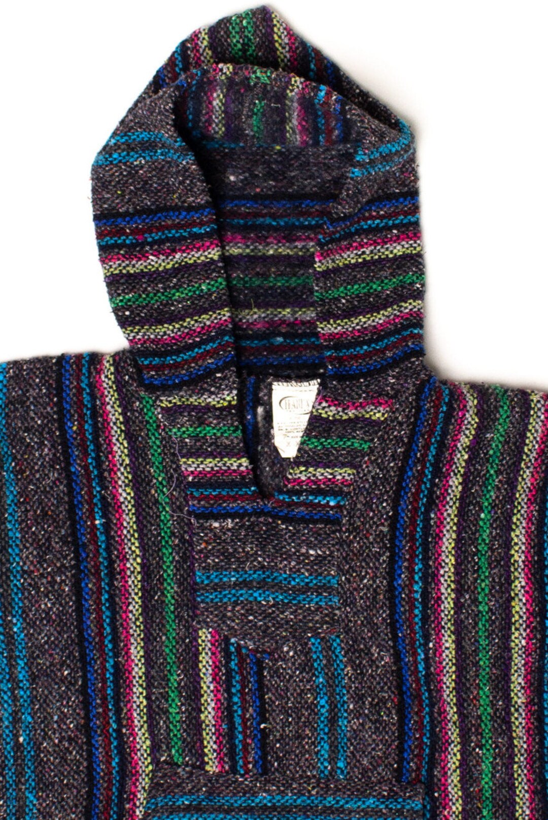 Vintage Gray Pastel Rainbow Baja Hoodie - Etsy