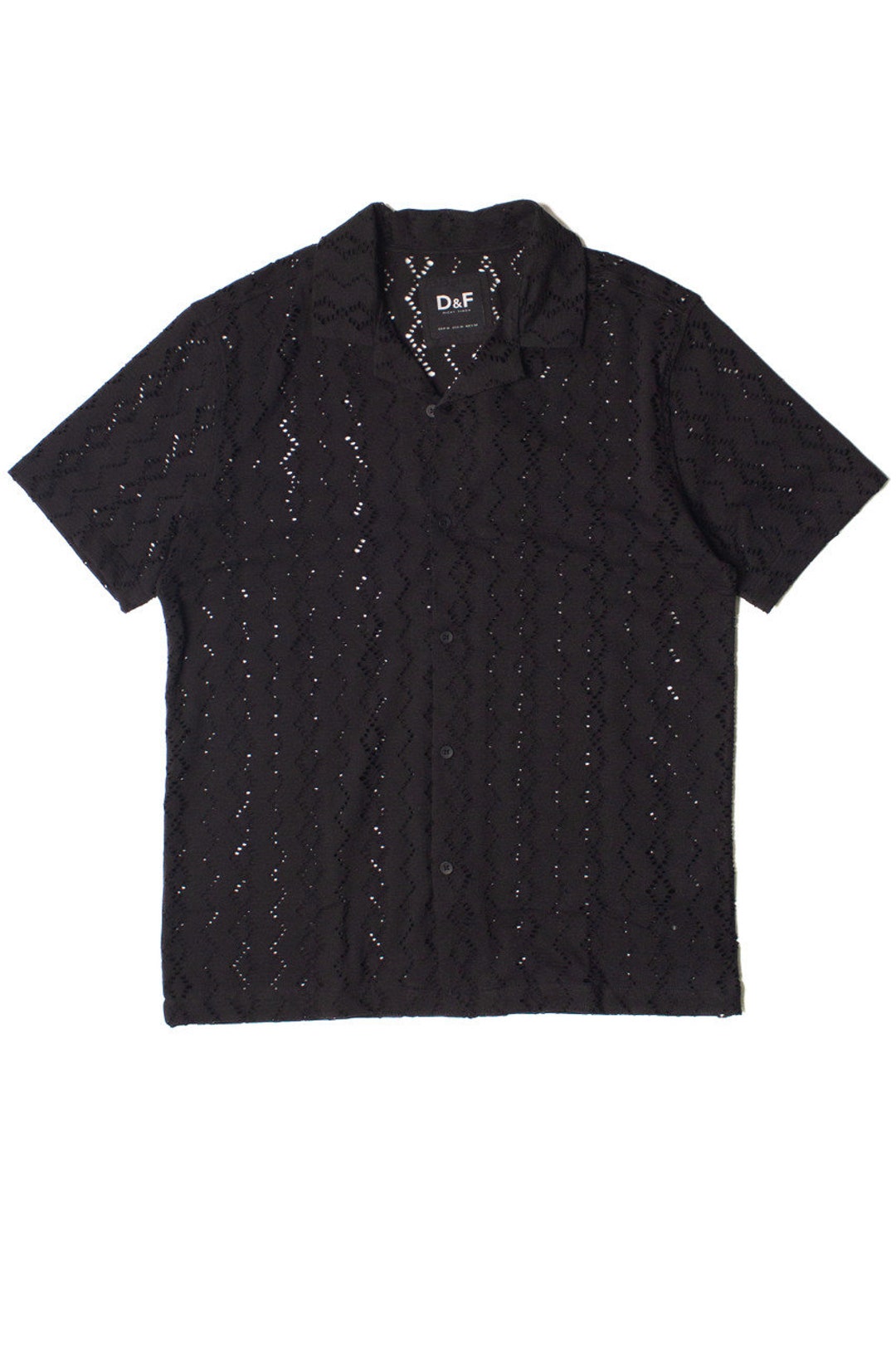 Laser Cut Diamond Pattern Button up Shirt - Etsy