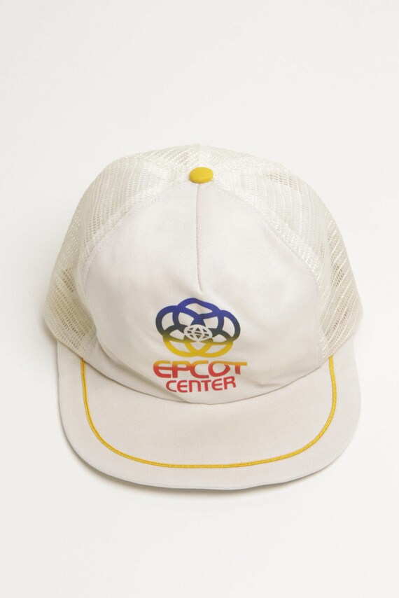 Epcot Center Trucker Hat Snapback Cap Mesh White Vint… - Gem