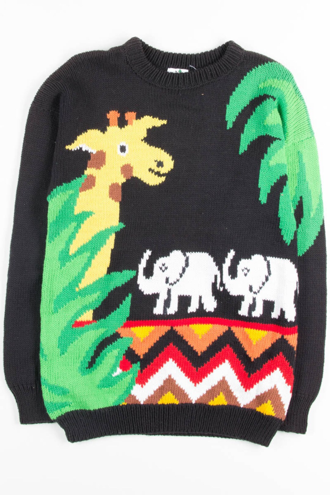 Vintage Safari Animals Sweater - Etsy
