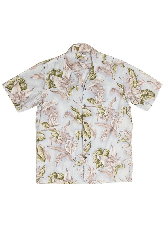 Vintage Pacific Legend Light Blue Floral Hawaiian Shi… - Gem
