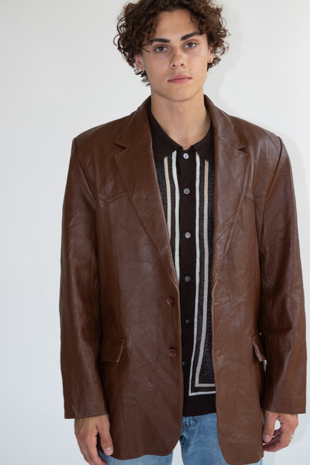 Vintage Scully Brown Leather Jacket 1980s - Etsy
