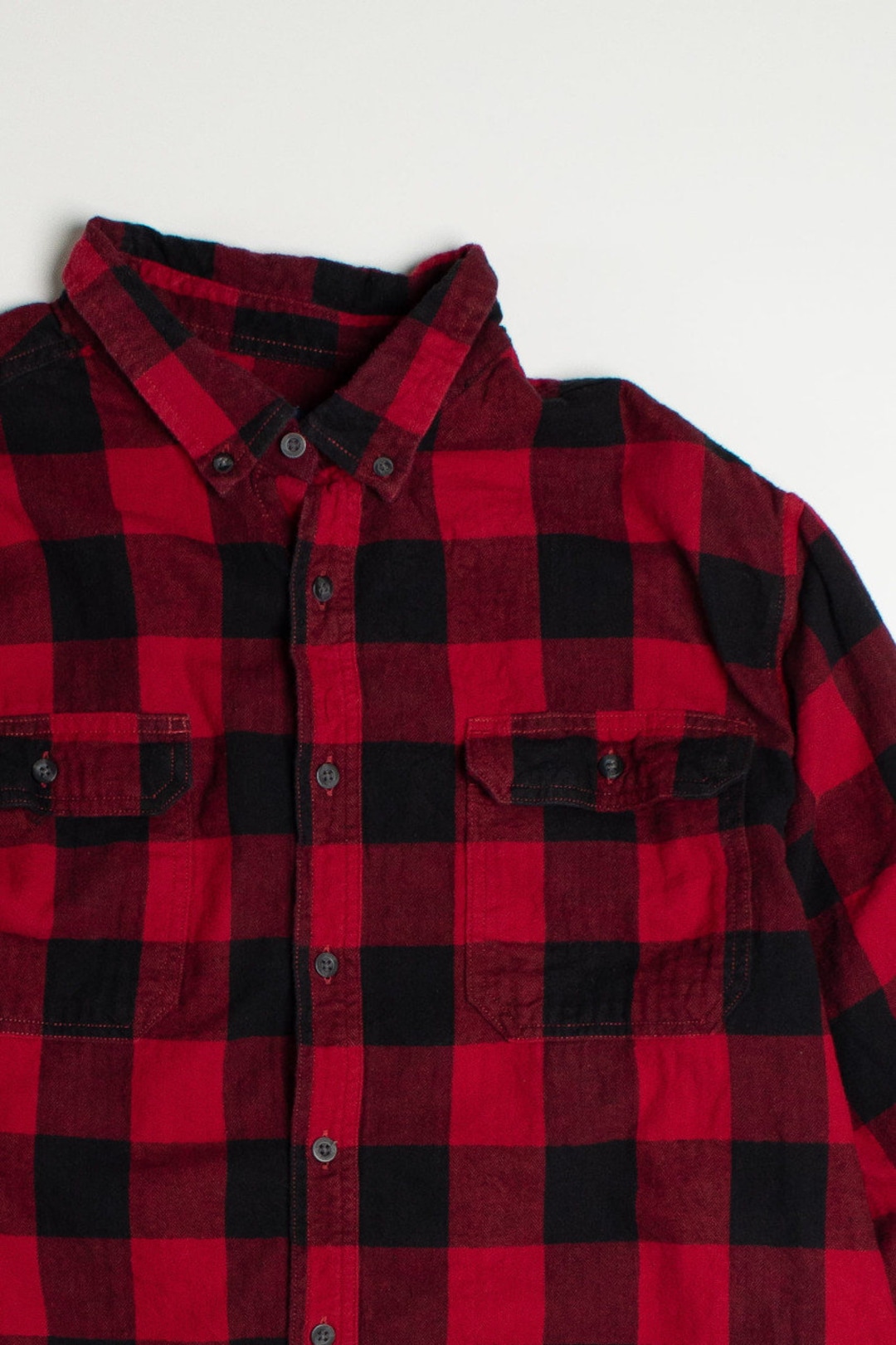 Vintage Red George Flannel Shirt - Etsy