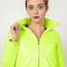 Neon Lime Crop Puffer Jacket - Etsy