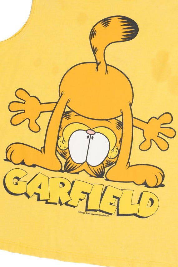 Vintage Upside Down "Garfield" Front/Back Print Hoodi… - Gem