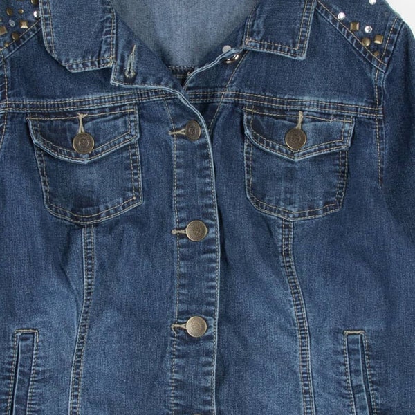 Studded Denim Jacket - Etsy