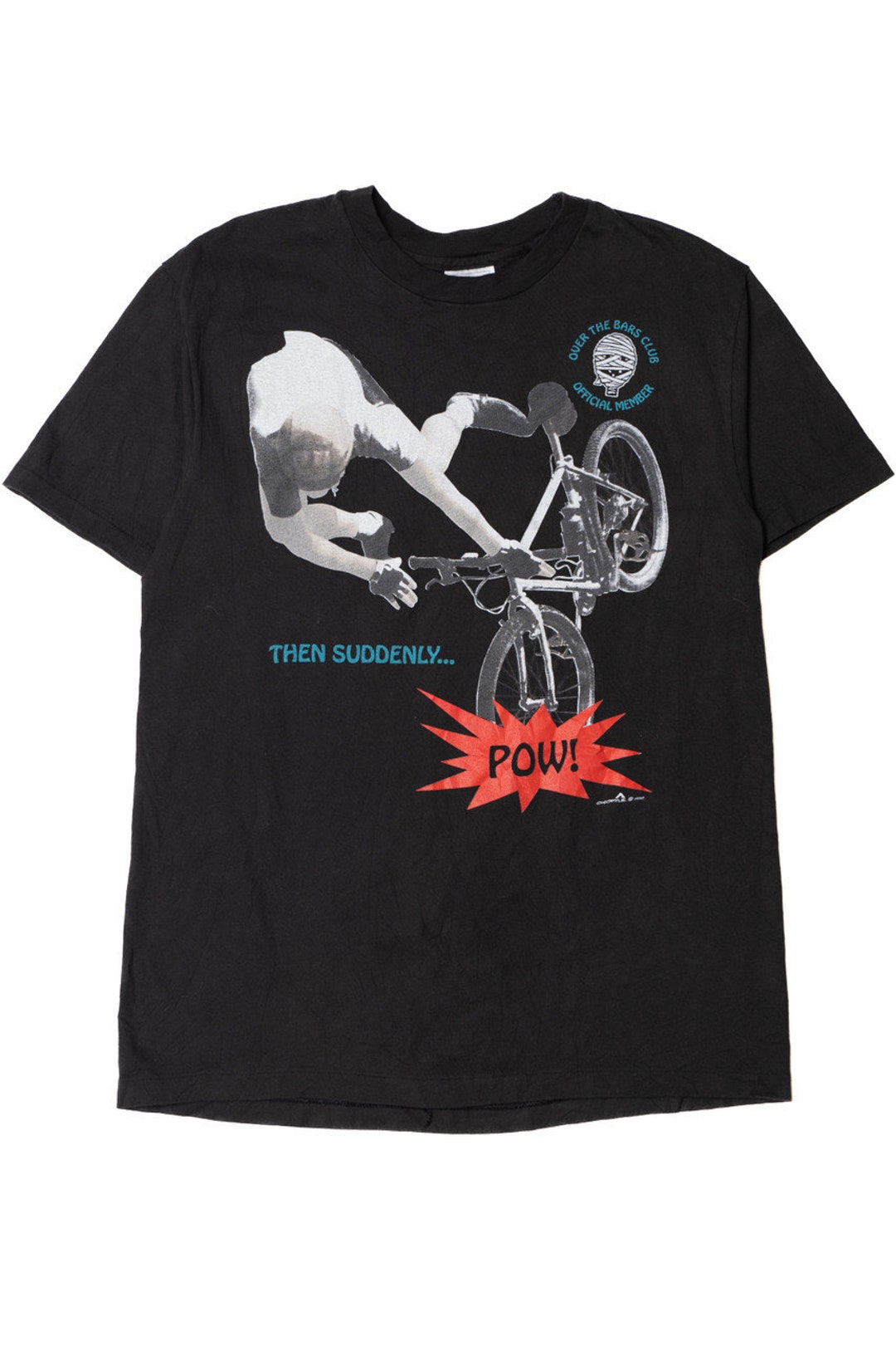 Vintage 1990 "over the Bars Club Official Member" Bicycling T-shirt - Etsy