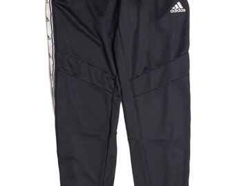Y2K ADIDAS Respect Me 3 Stripes Capri Track Pants / Low Rise Black ...