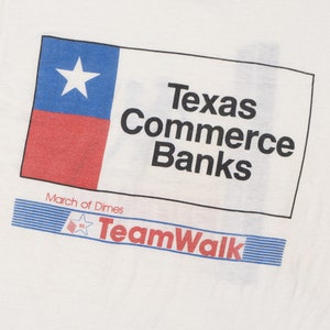 Vintage Texas Commerce Banks walking Tall Front/back Print Ringer T ...