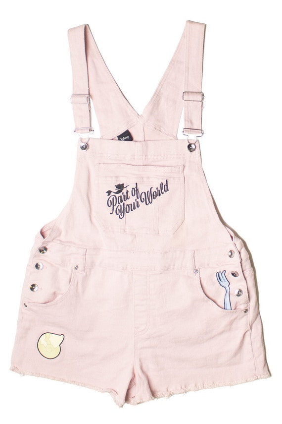 Pastel Pink The Little Mermaid Disney Overall Shorts - Gem