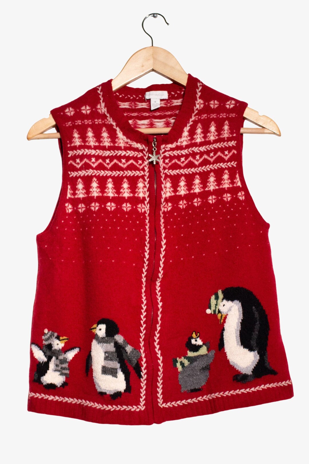 Vintage Red Penguins Ugly Christmas Vest (2000s) - Etsy