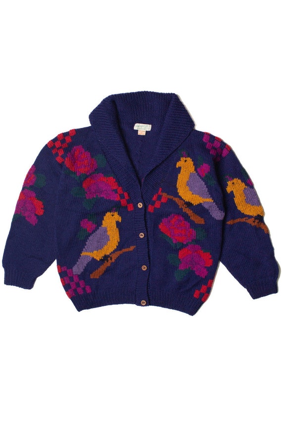 Vintage knit bird sweater - Gem