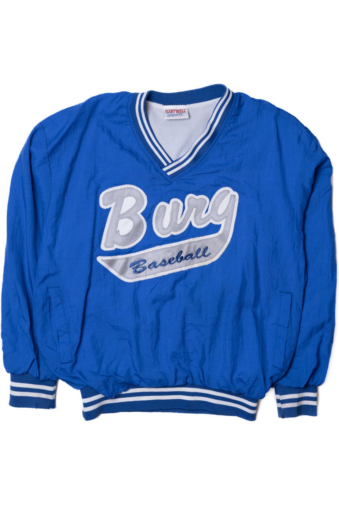 Vintage "burg Baseball" Windbreaker Pullover Lightweight Jacket - Etsy