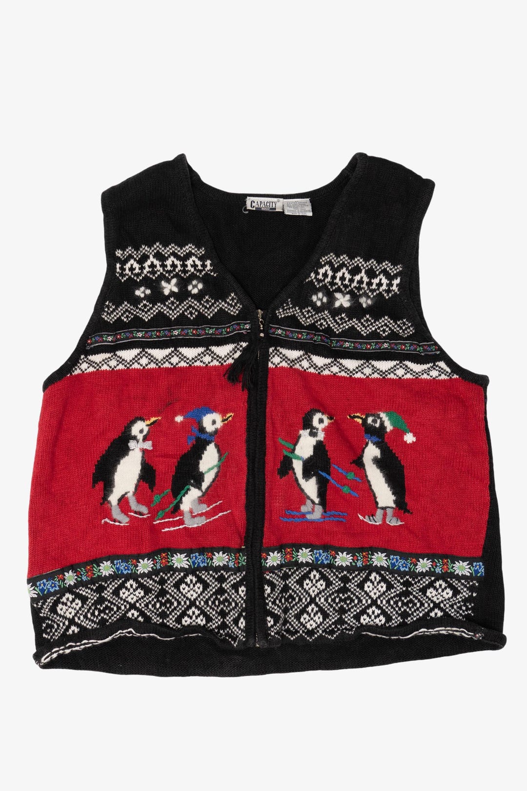 Vintage Penguins Ugly Christmas Vest (1990s) - Etsy
