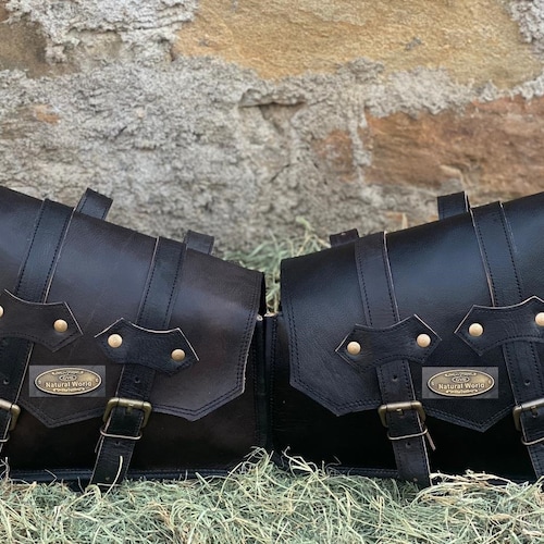 Motorcycle Saddlebag Leather Panniers Saddle Bags for - Etsy