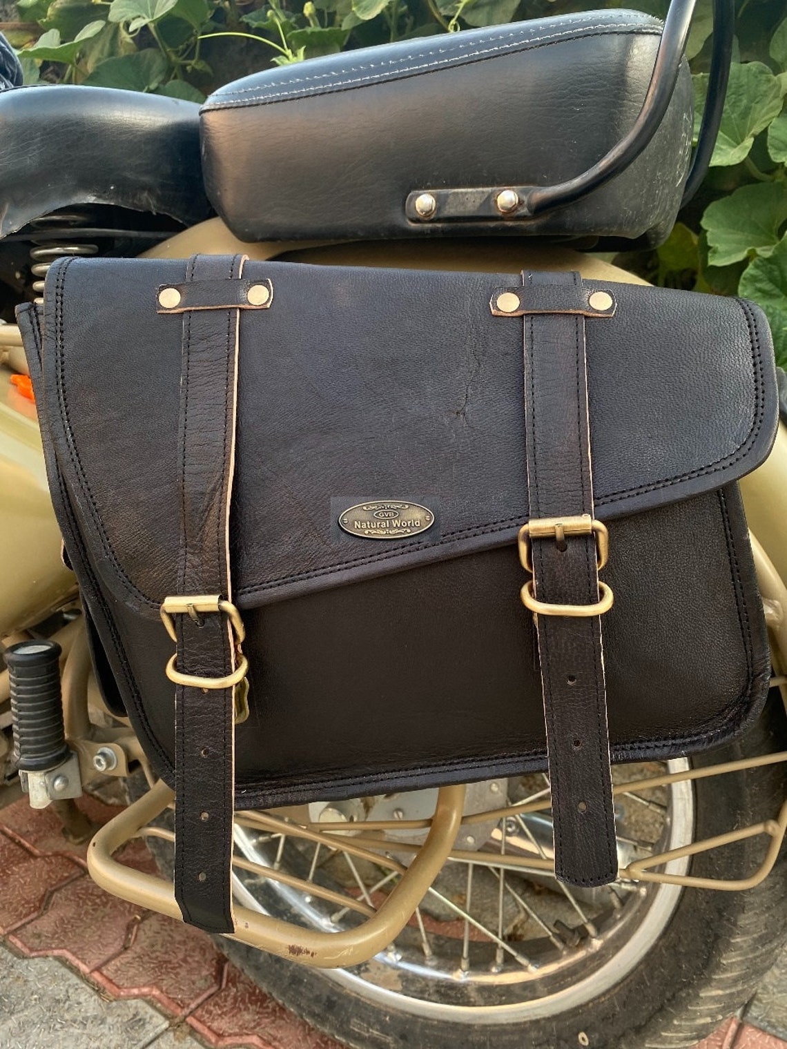 Leather Motorcycle Bag Black Bag Set Saddle Bag Bike Bag Side - Etsy