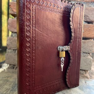 Handmade Leather Ring Binder With Lock: Refillable Organizer - Etsy