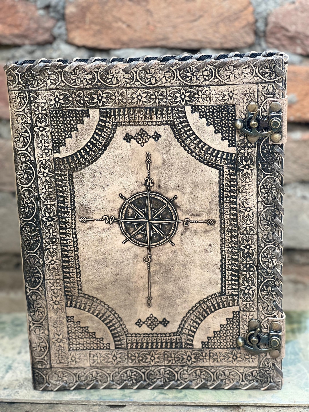 Leather3/4ring Binder, Leather Grimoire Binder, All Size Paper Holder ...