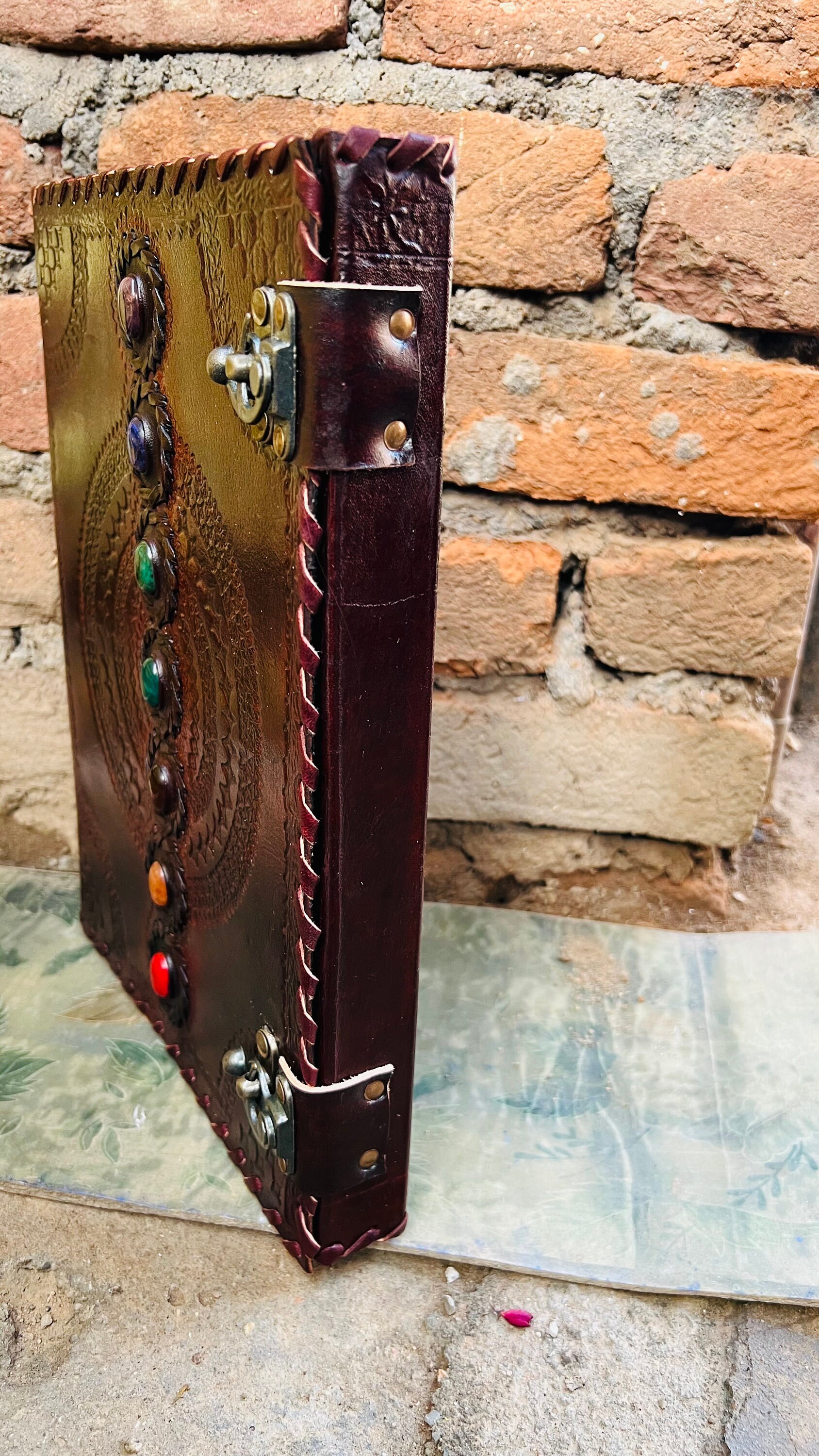 Personalize Leather Ring Binder, Leather Portfolio for Men, Leather 2/3 ...