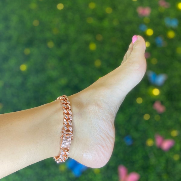 Rose Gold Anklet - Etsy