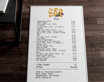 Album Receipt Rug | Etsy Canada