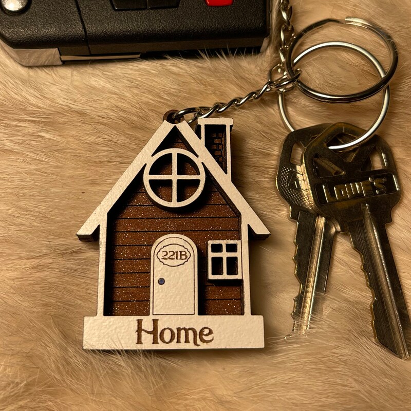 Home Keychain - Etsy