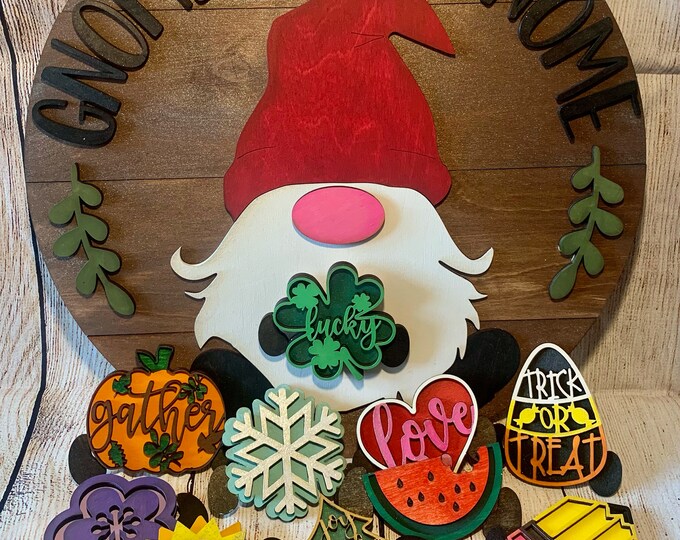 Welcome Gnome Door Sign Home Decor Multiple Sizes Available Completed ...