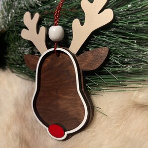 Personalizable Rudolph Christmas Ornament, Gift Tag, Present Label ...