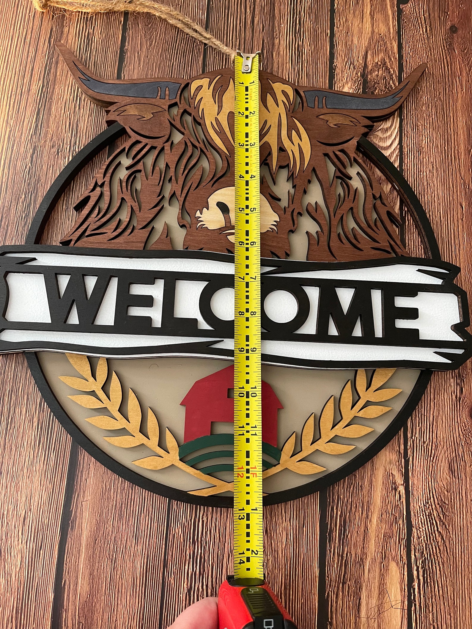Highland Cow Fluffy Cow Hairy Cow Welcome Sign Wall Sign - Etsy