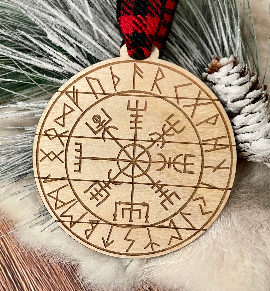 Viking Ornament, Compass Ornament, Viking Compass Ornament, Viking Rune ...