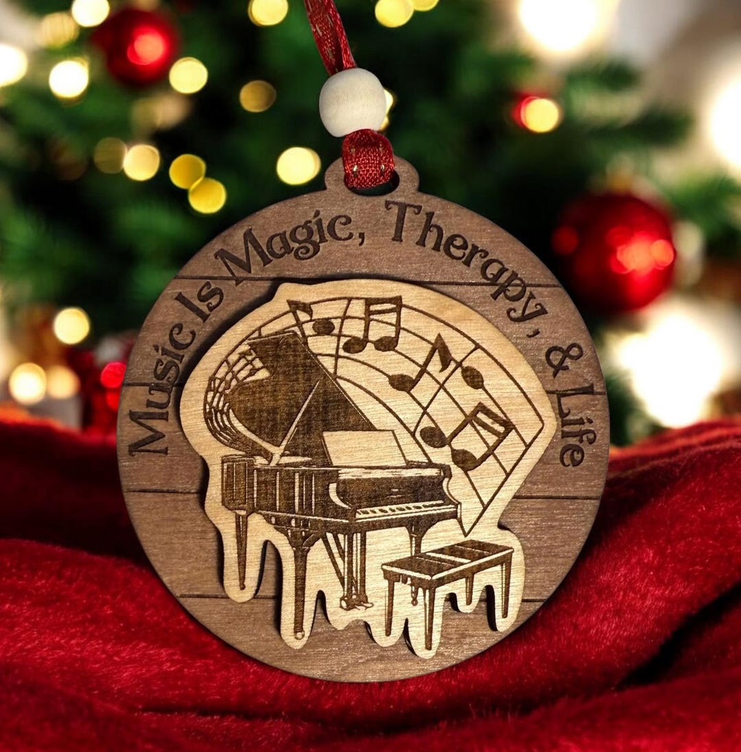 Piano Christmas Ornament | Personalized Music Lover Gift | Music is ...