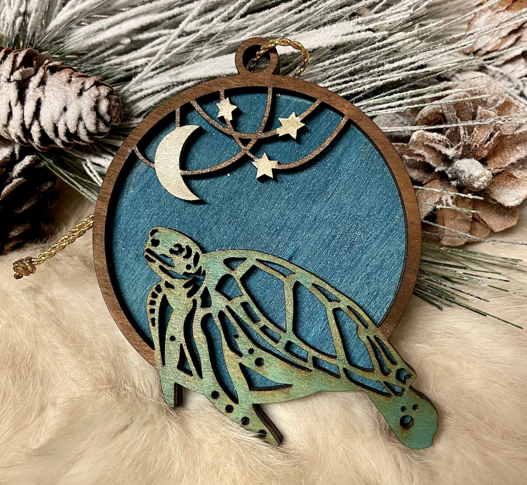 Sea Turtle Ocean Creature Christmas Ornament - Etsy