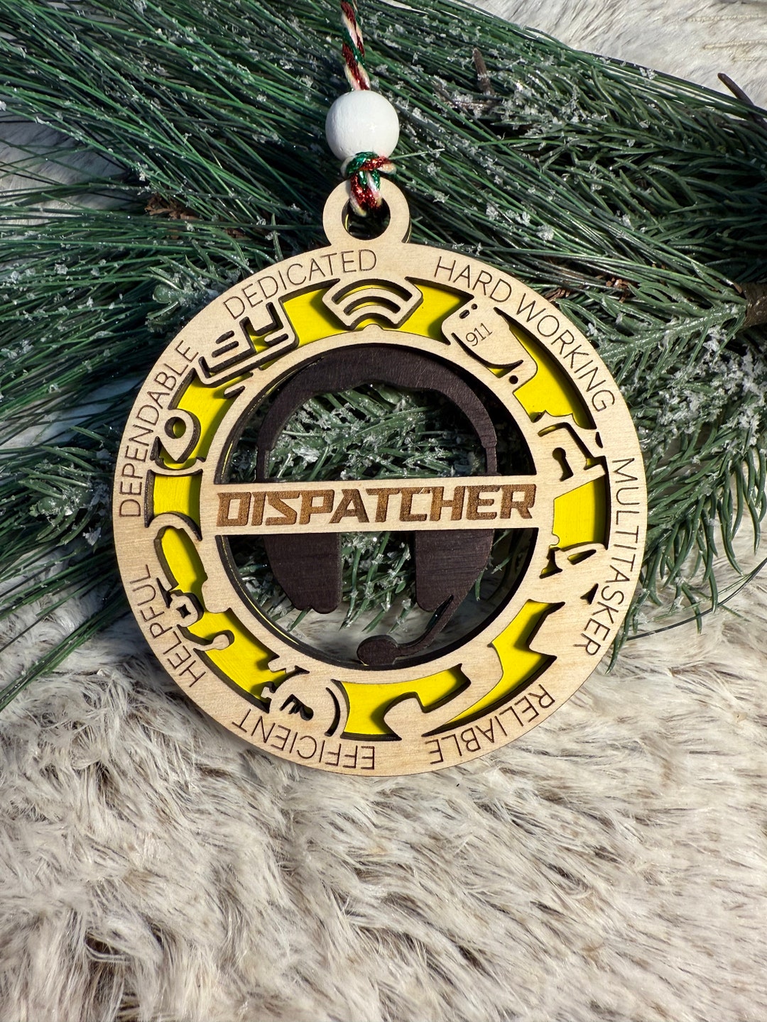 Personalizable Dispatcher First Responder Christmas Tree Ornament, 911 ...