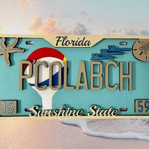Pensacola Beach License Plate Look-a-like/beach Ball/blue Angels ...
