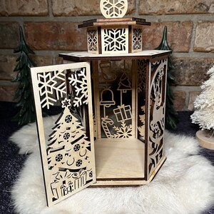 Christmas Lantern, Candle Lantern, Christmas Decor, Winter Scene ...