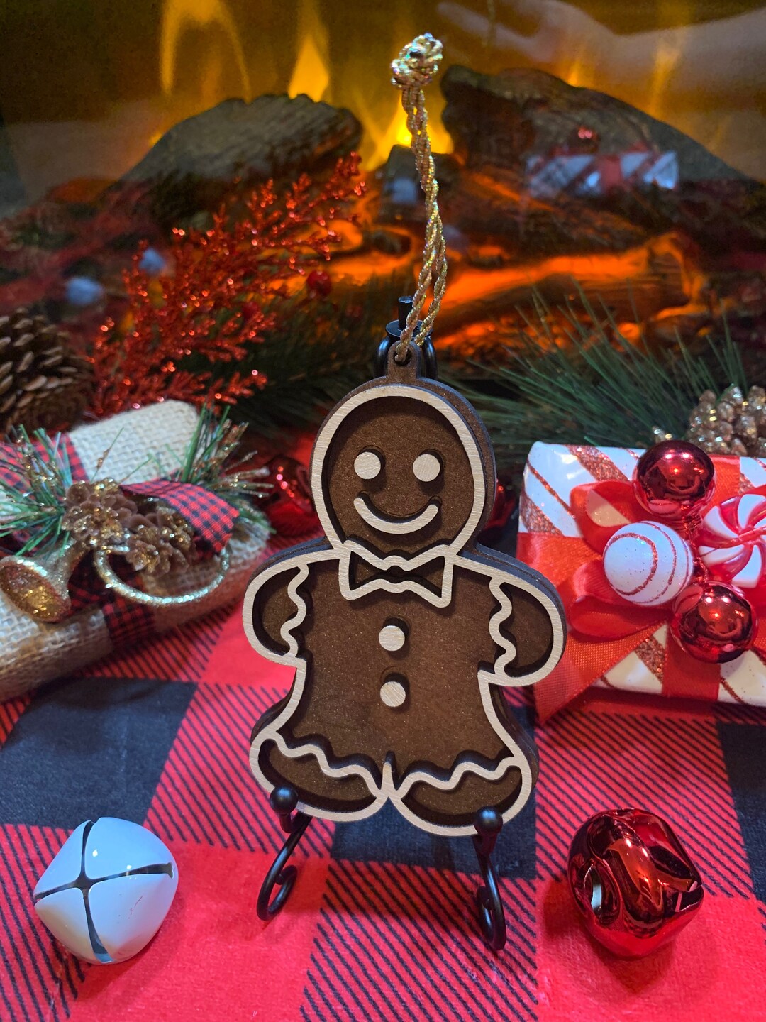 Árbol de Navidad Holiday Gingerbread Man Candy Cookie Ornament - Etsy ...