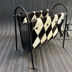Designer Folding Leather Magazine Rack Magazine Rack Laptop Rack Record ...