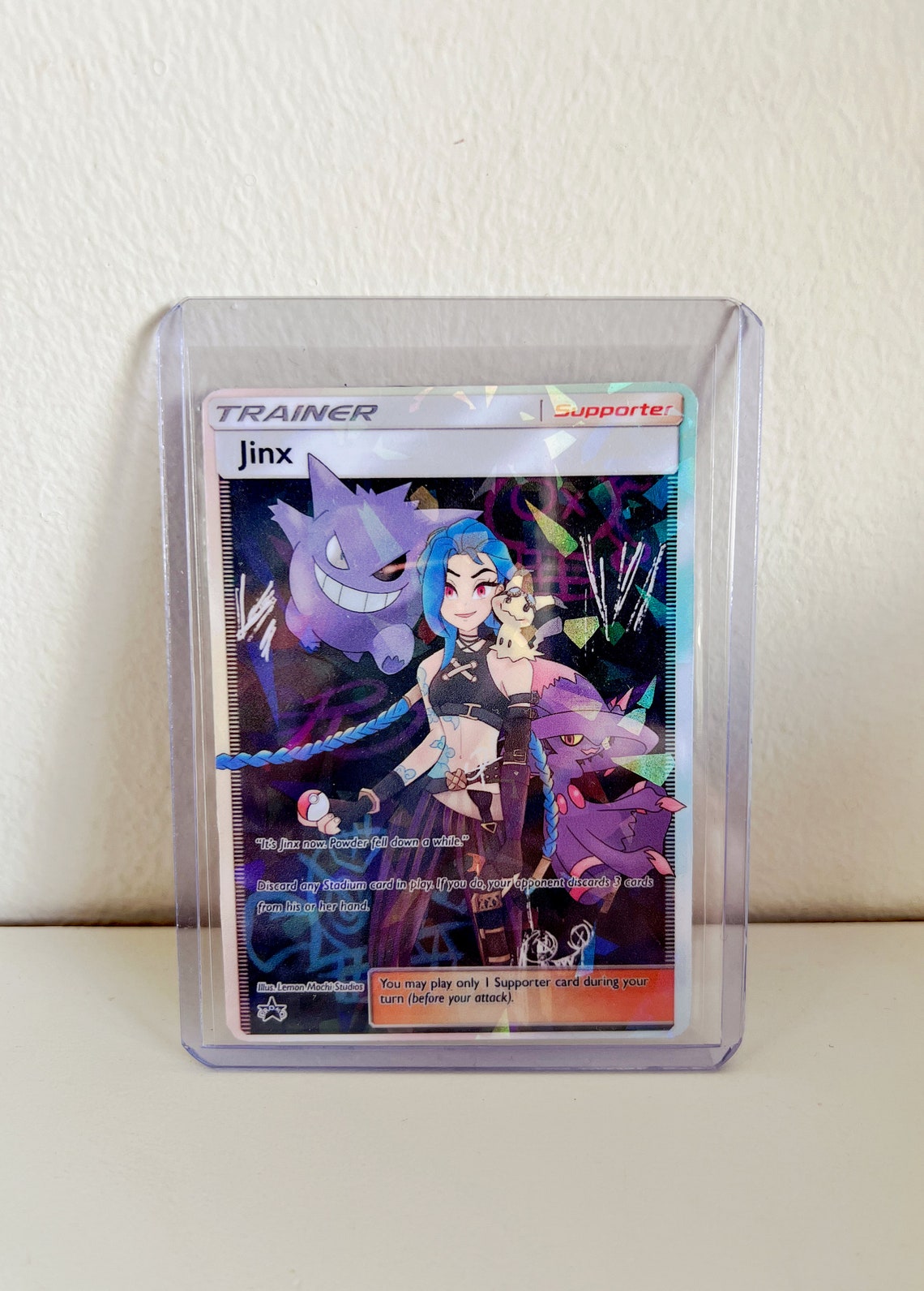 Lol Arcane Jinx Holographic Pokemon Card - Etsy