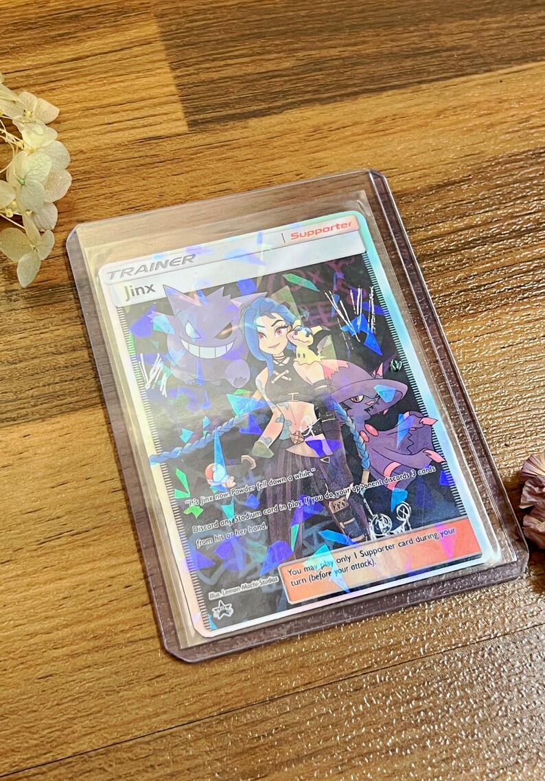 Lol Arcane Jinx Holographic Pokemon Card - Etsy