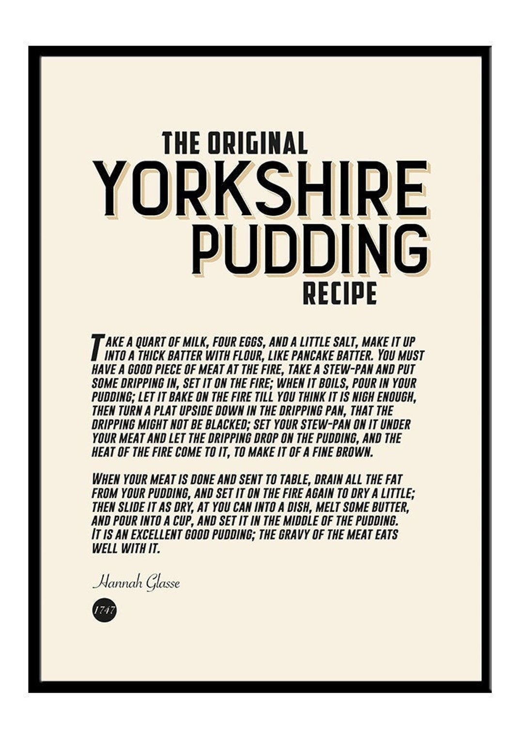 Yorkshire Pudding Recipe Print, Yorkshire Slang, Yorkshire Print ...