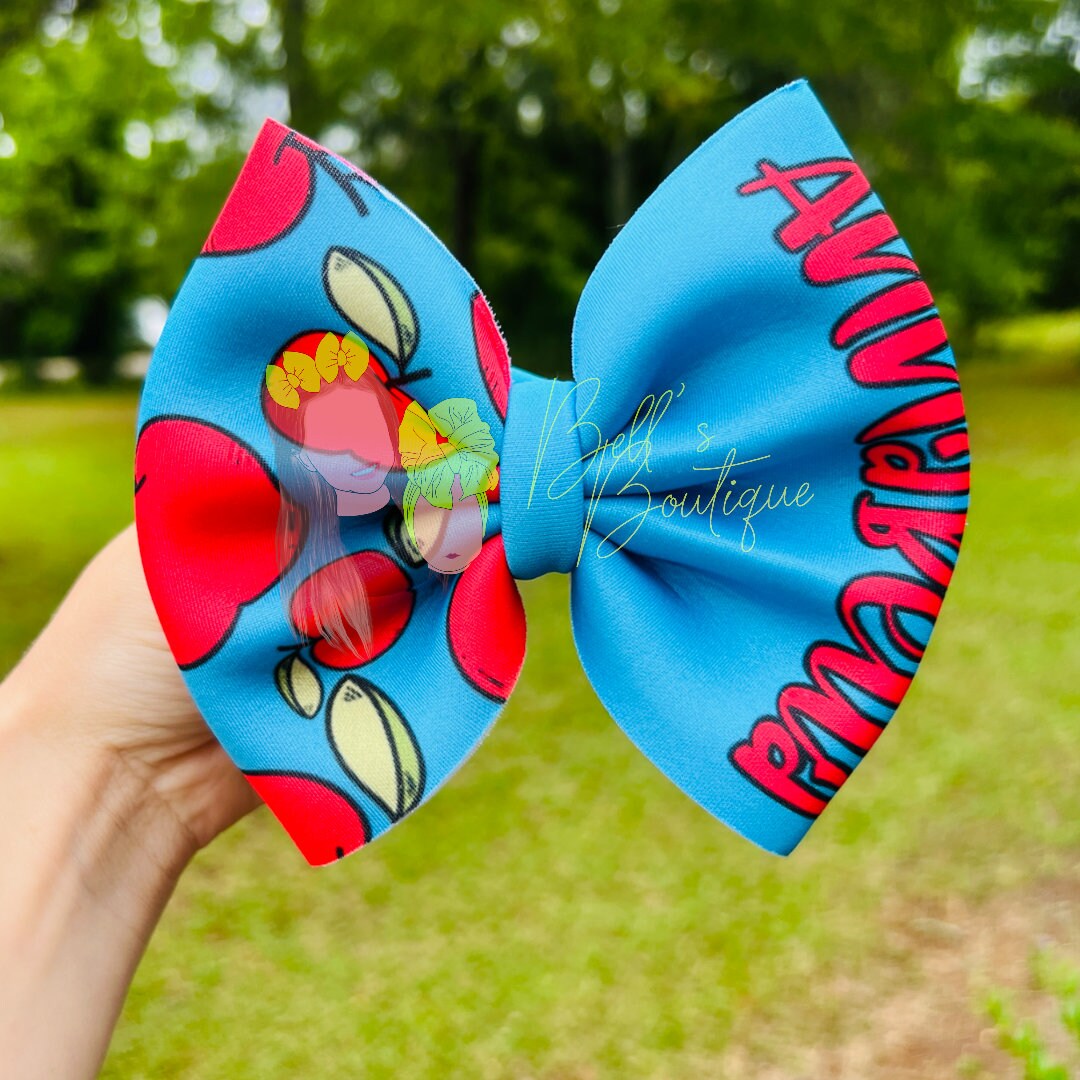 Personalized School Two Tone Bow Files - Etsy