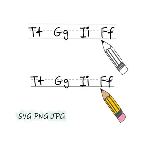 TGIF Writing With Pencil Svg Png Jpg School Themed - Etsy