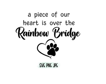 A Piece of My Heart is Over the Rainbow Bridge Png Digital - Etsy