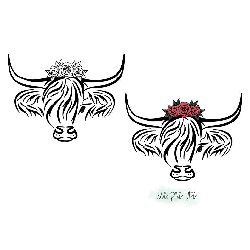 Updated Sassy Highland Cow SVG PNG JPG Bundle - Etsy