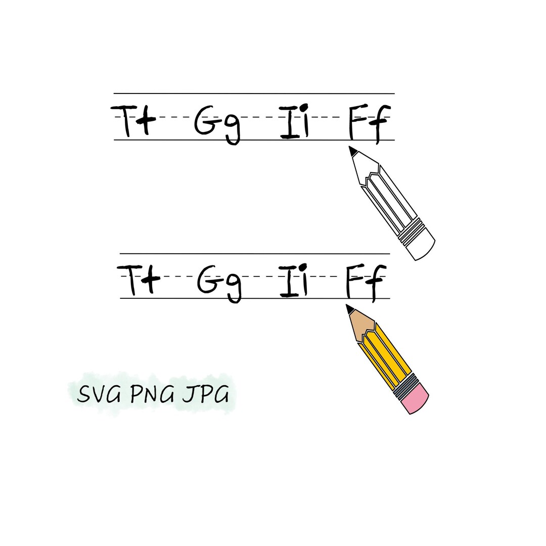 TGIF Writing With Pencil Svg Png Jpg School Themed - Etsy