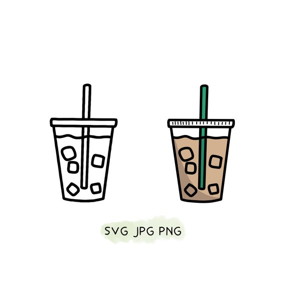 Iced Coffee SVG PNG JPG Bundle - Etsy